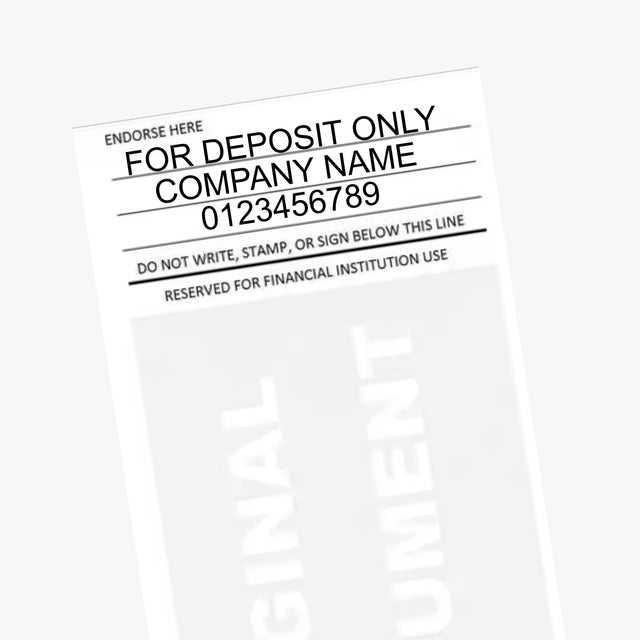 For Deposit Only Stamp - Boutique Stamps & Gifts