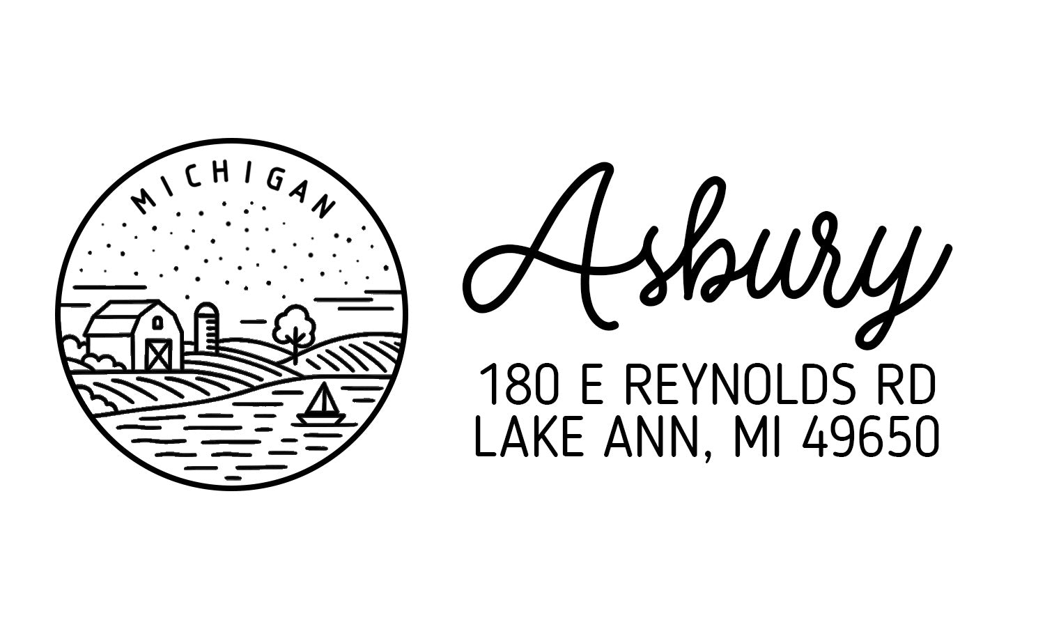 Michigan Address Stamp - Boutique Stamps & Gifts