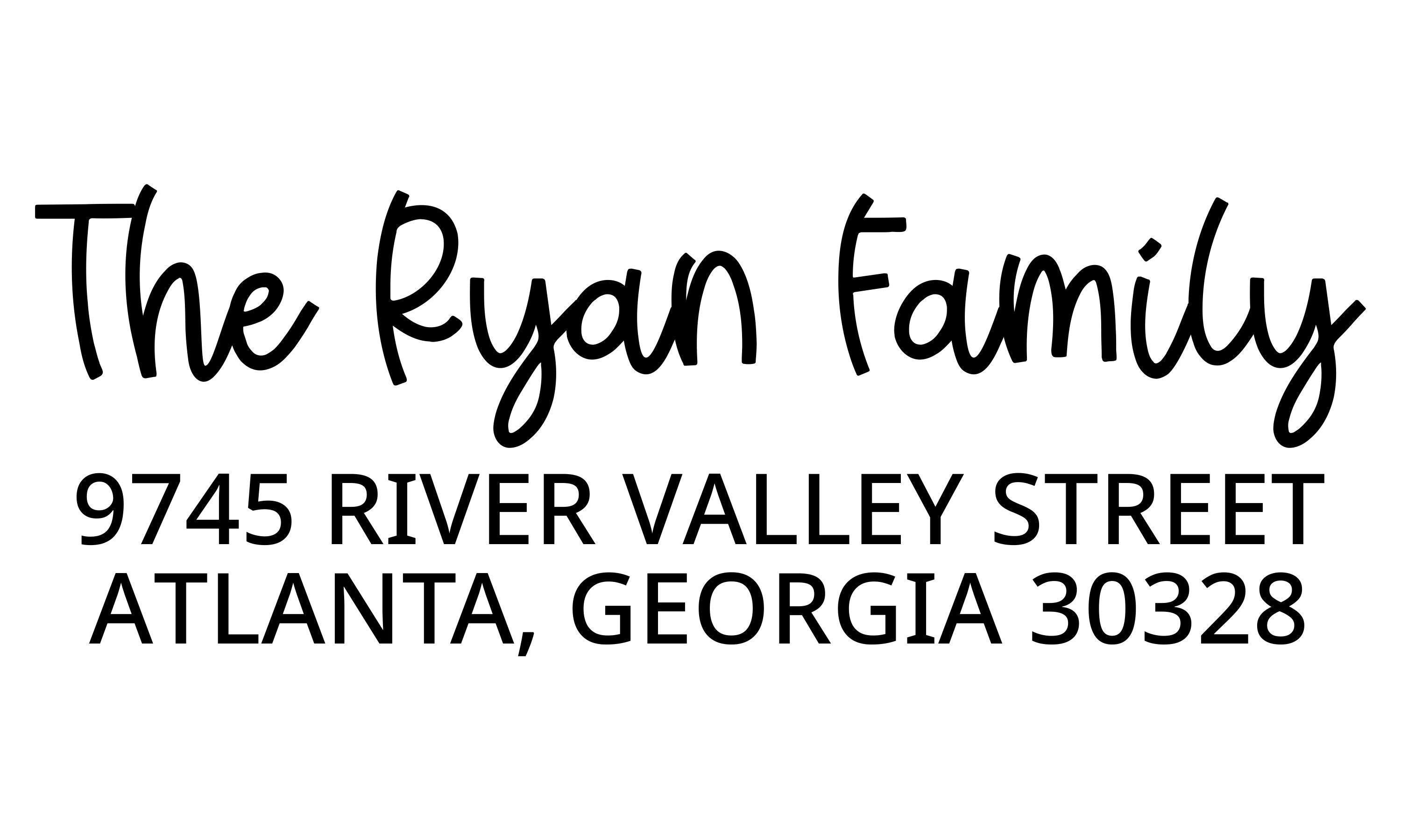 Ryan Address Stamp - Boutique Stamps & Gifts