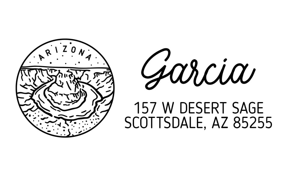 Arizona Address Stamp - Boutique Stamps & Gifts