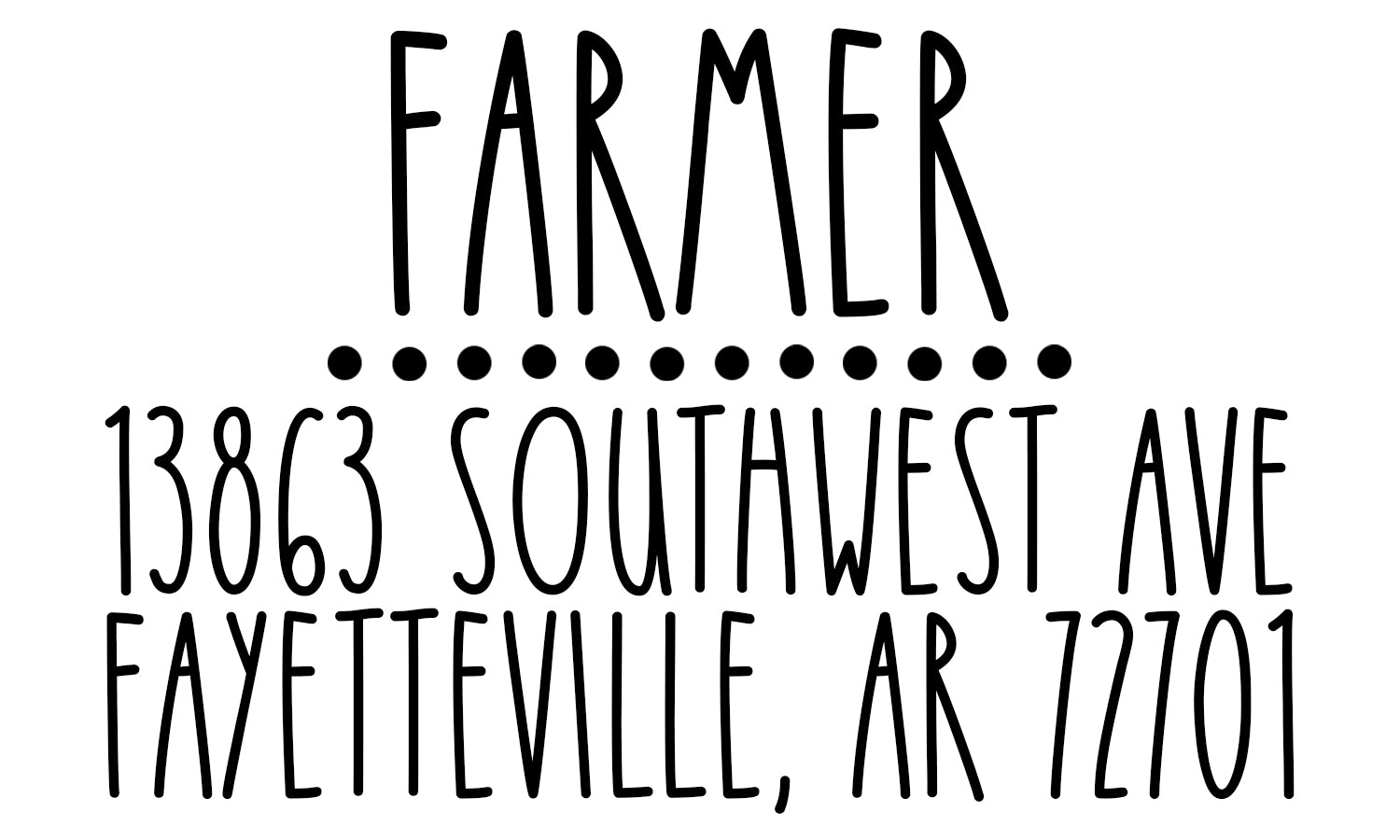 Farmer Address Stamp - Boutique Stamps & Gifts