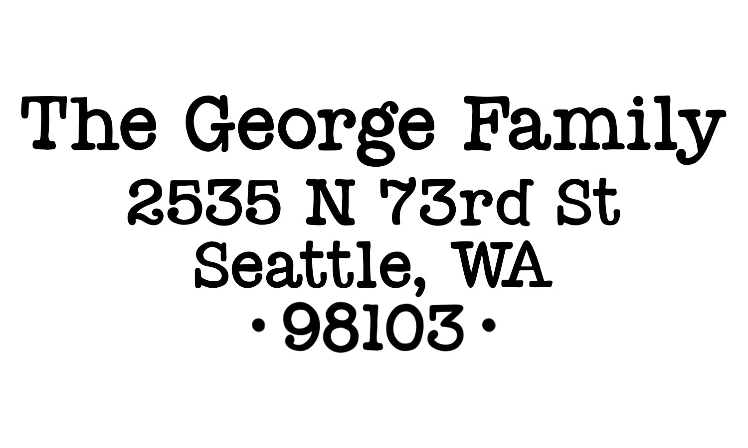 George Address Stamp - Boutique Stamps & Gifts