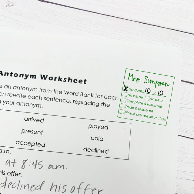 Grading Teacher Stamp - Boutique Stamps & Gifts