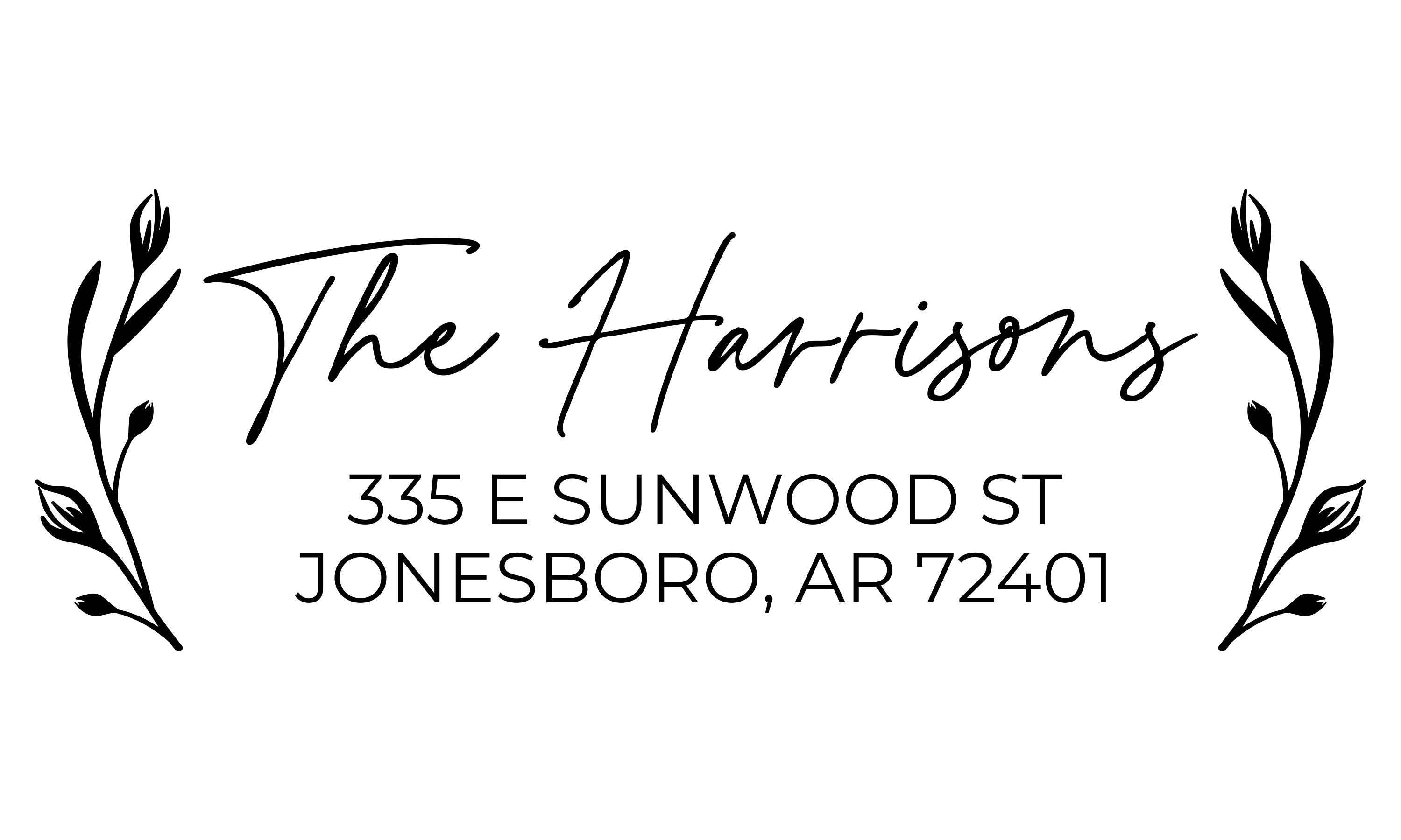 Harrison Address Stamp - Boutique Stamps & Gifts