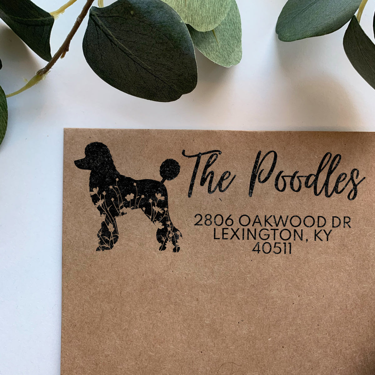 Poodle Address Stamp - Boutique Stamps & Gifts